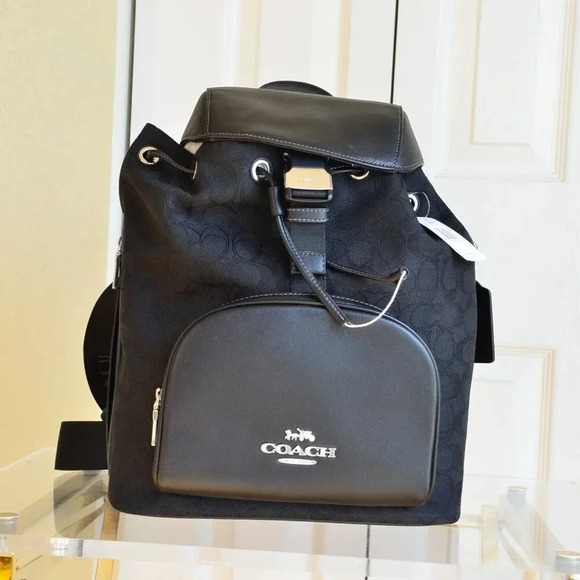 Coach | Bags | Coach Ct82 Pace Large Backpack In Signature Jacquard ...